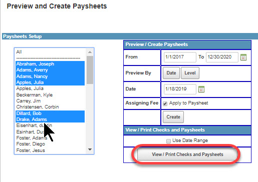 Paysheets